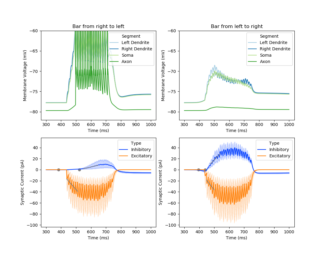 Quantification of direction selectivity in a network model of the ...